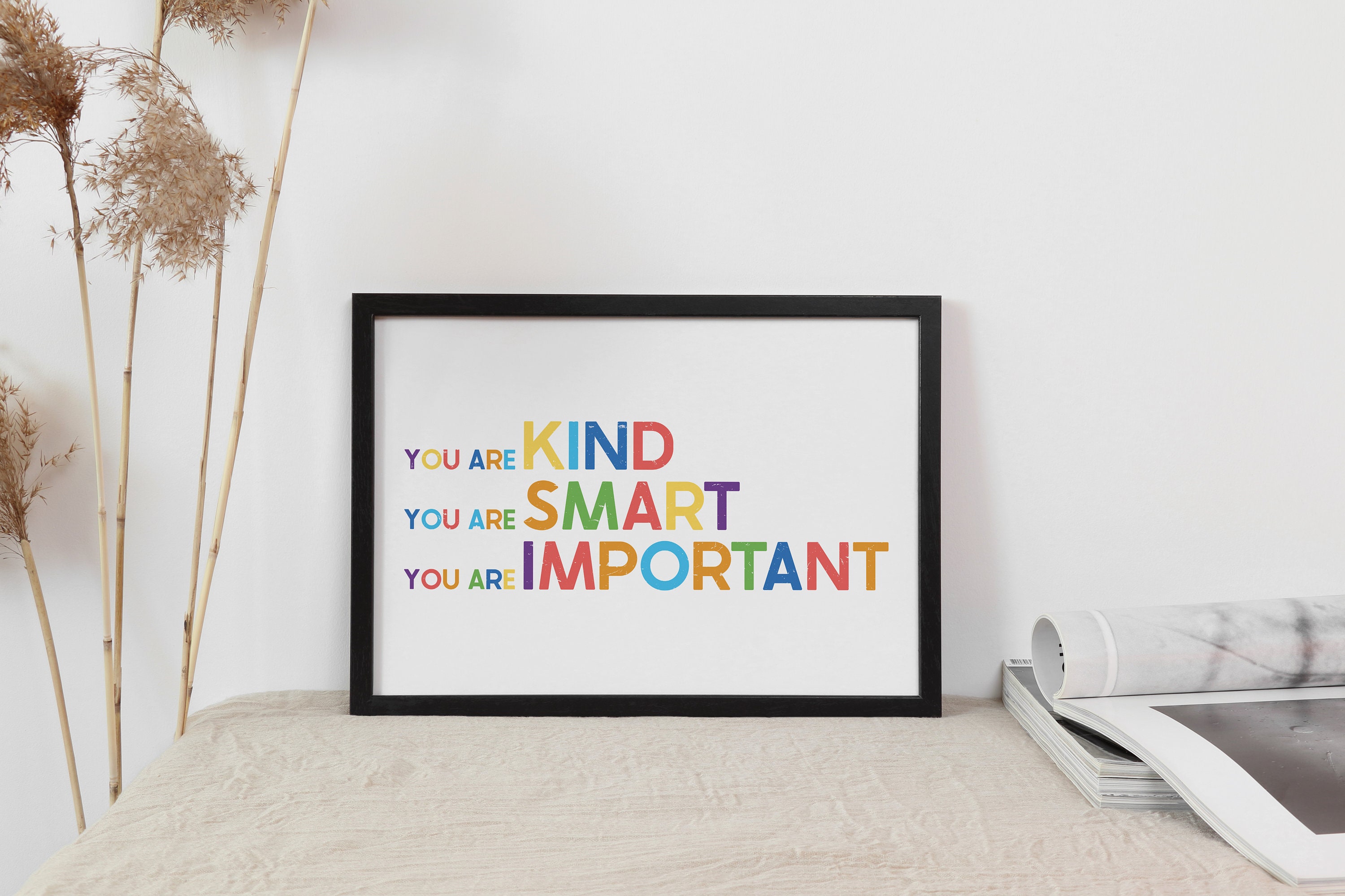 You Are Kind You Are Smart You Are Importantrainbow Quote - Etsy