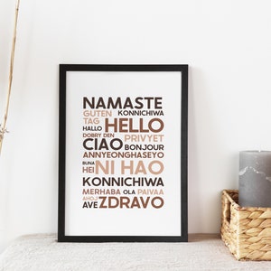 Hello in Different Languages,hello Printable Art,educational Classroom ...