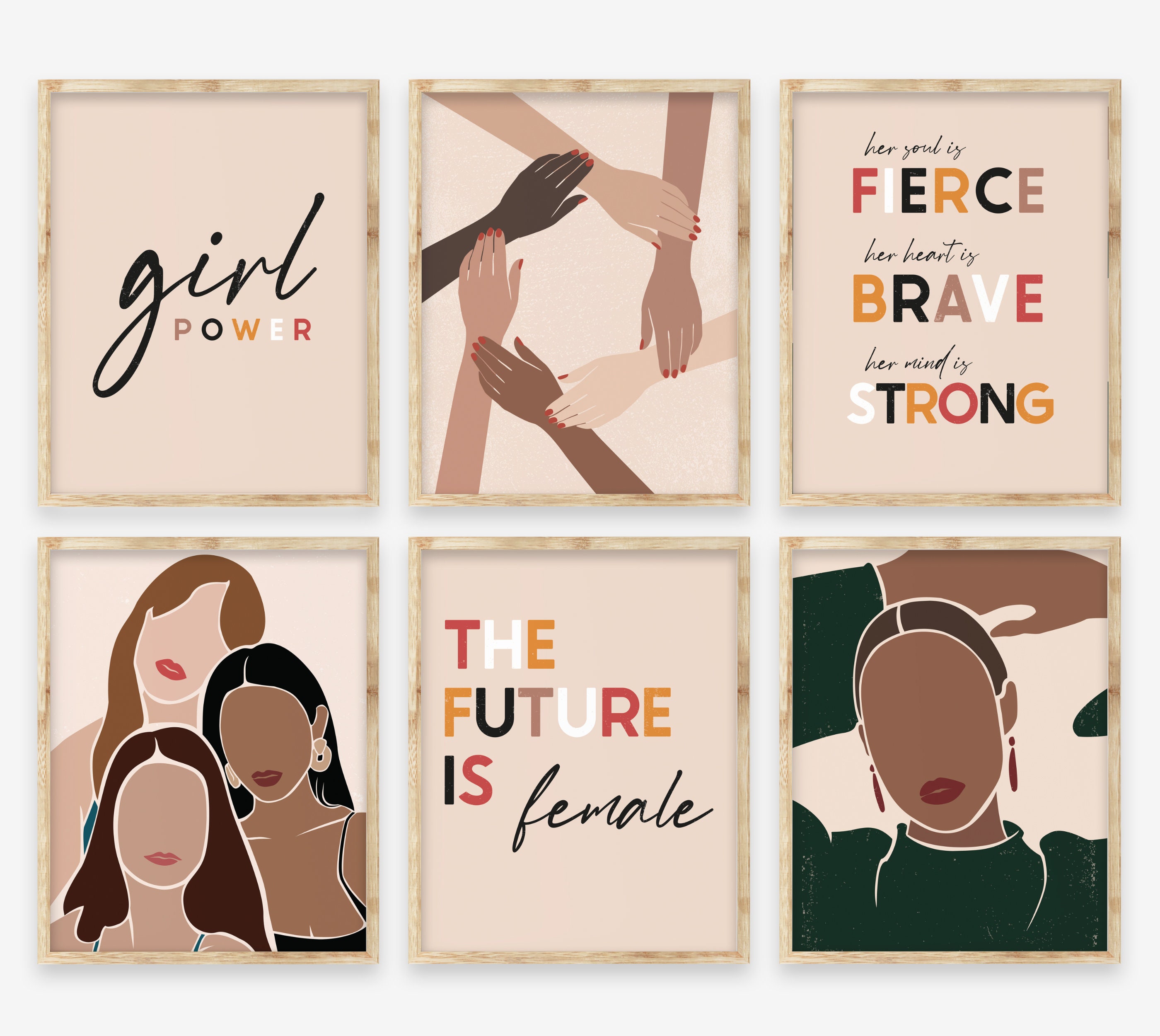 Feminist Poster Bundlefeminist Gallery Wallempowered Women Etsy