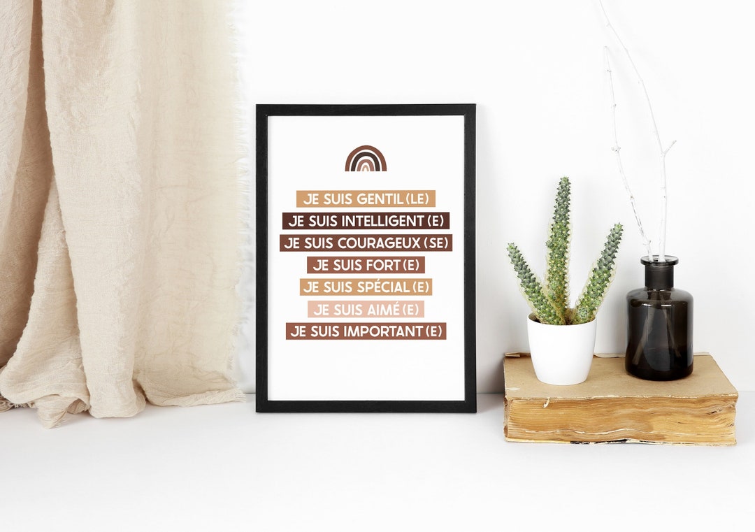 Je Suis Gentil Intelligent Courageux Poster,educational Classroom Print ...