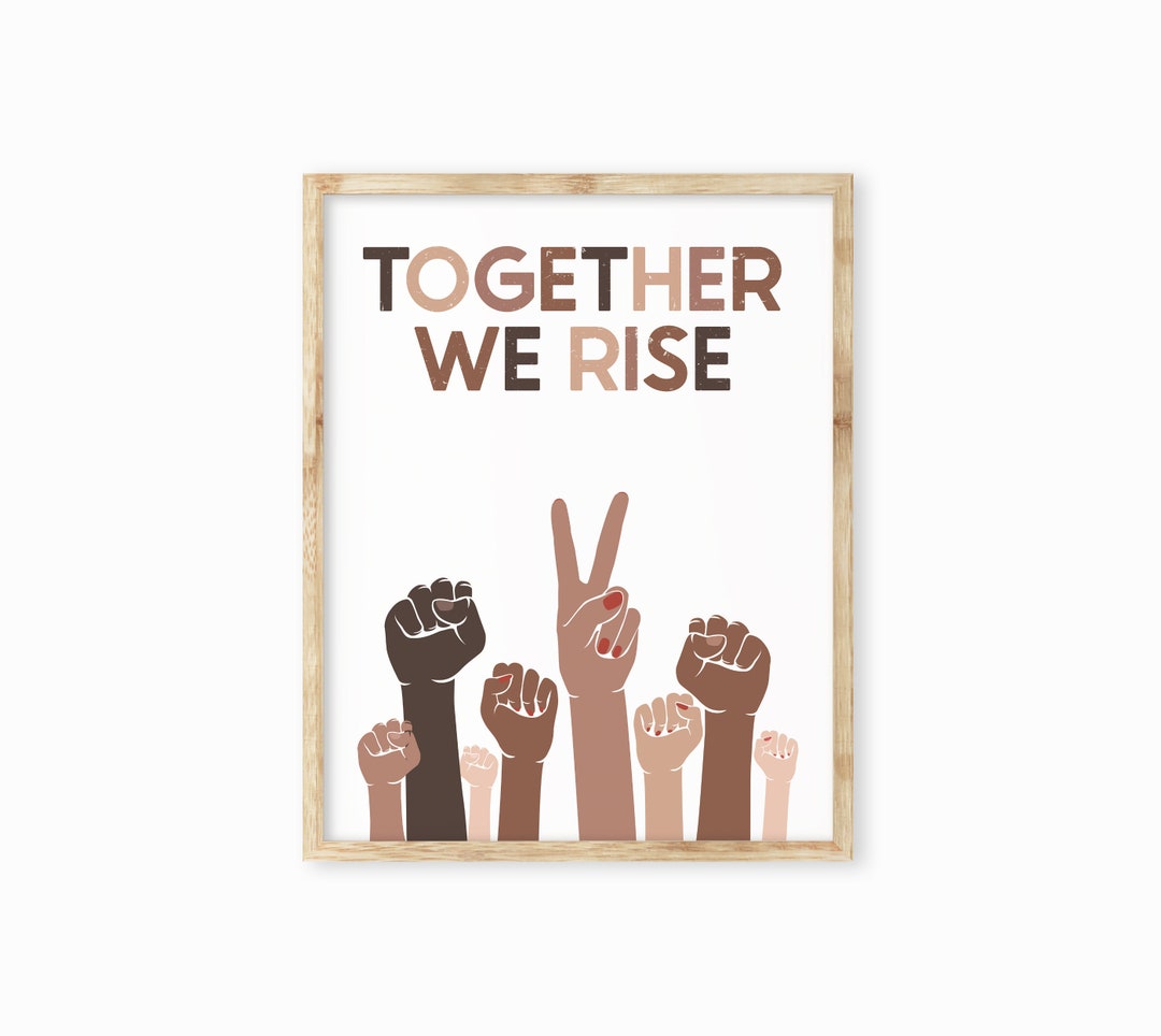 Together We Rise,human Equality Art,human Diversity Art,diversity ...
