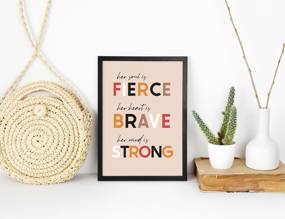 Her Soul is Fierce Her Heart is Brave Her Mind is Strongboho - Etsy