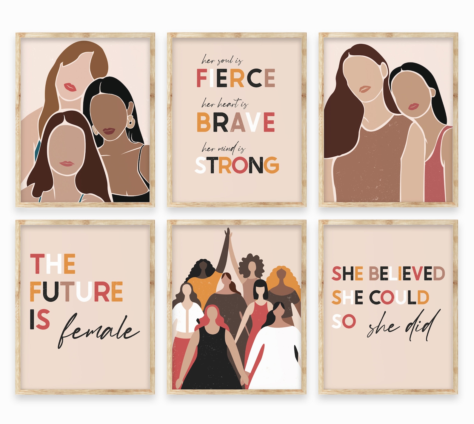 Feminist Poster Bundle,feminist Gallery Wall,empowered Women Poster Set ...