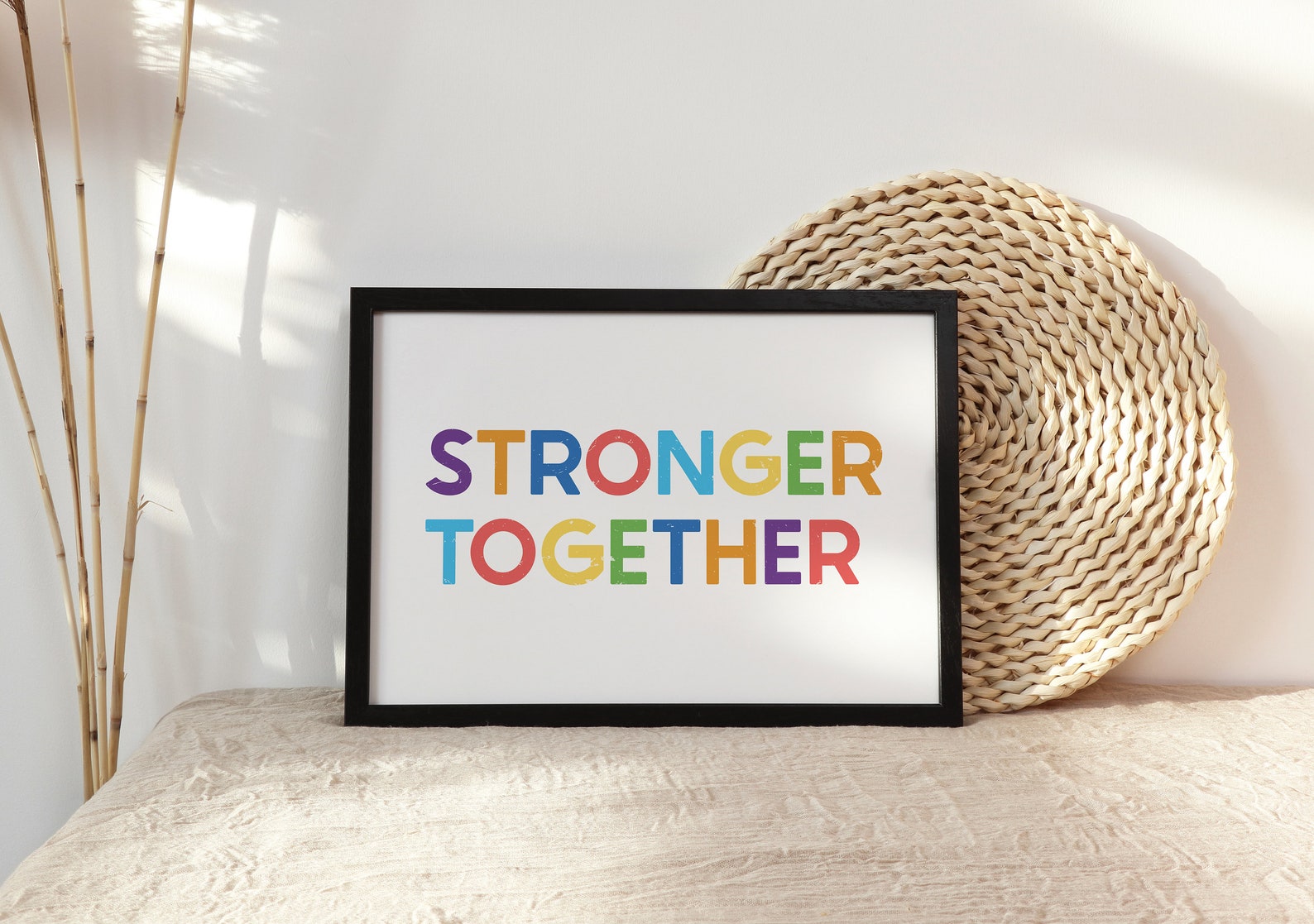 Stronger Together Rainbow Classroom Posterplayroom Colorful - Etsy