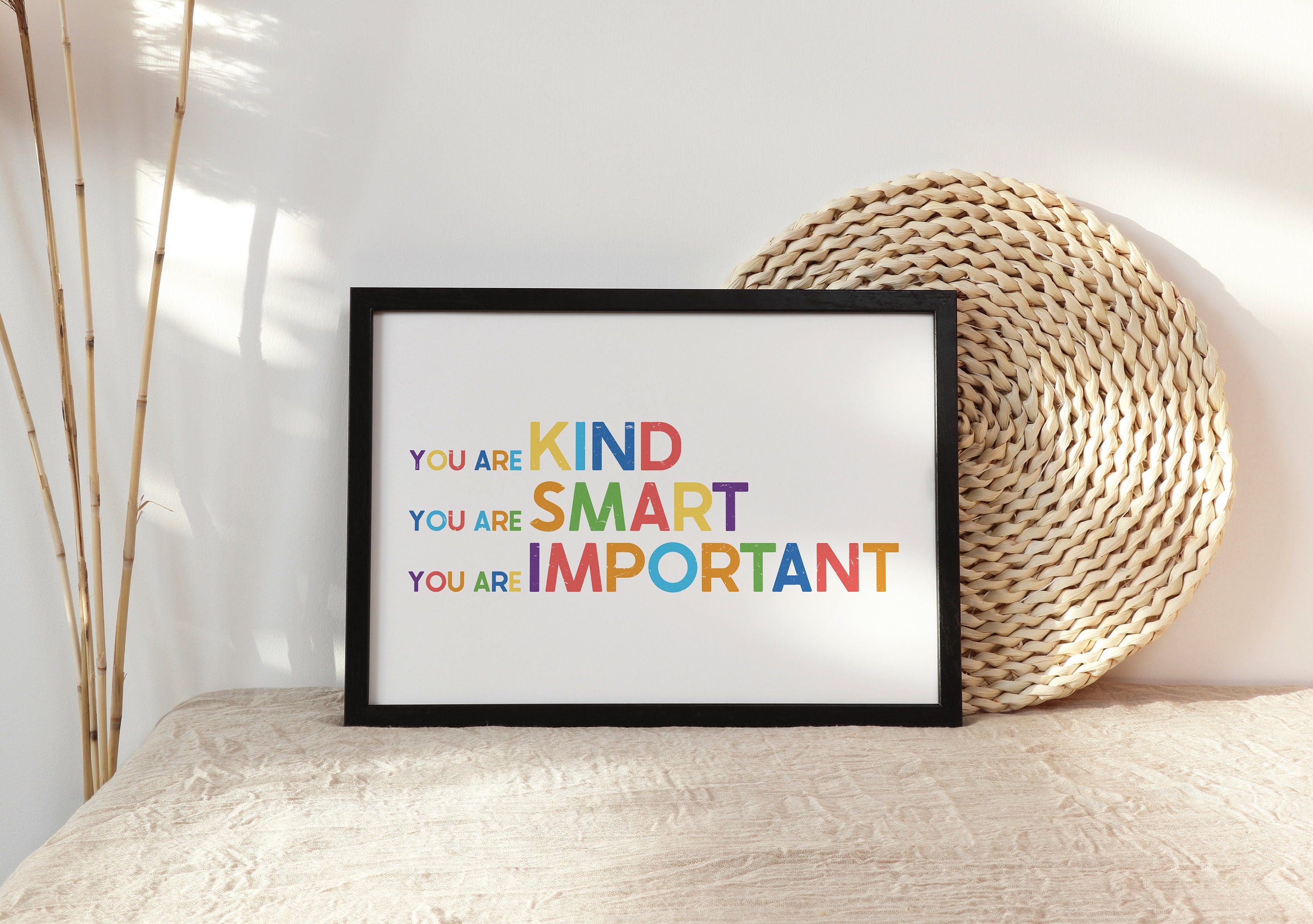 You Are Kind You Are Smart You Are Importantrainbow Quote - Etsy