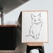 Cat One Line Drawing Cat Art Cat Art Print Cat - Etsy