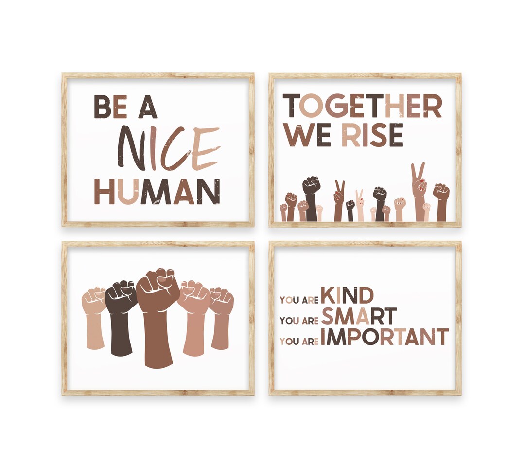 Diversity Poster Bundle,equality Set of 4 Prints,equality Poster Bundle ...