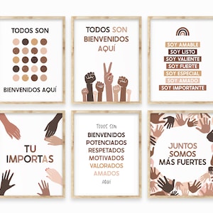 Spanish Classroom Decor,diversity Poster Bundle,equality Set of 6 ...