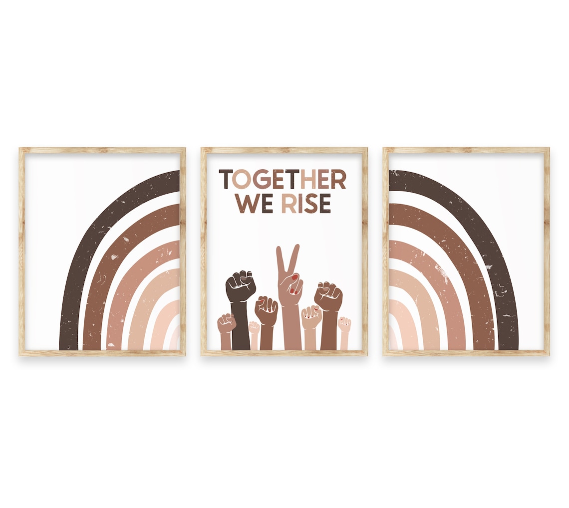 Equality Set of 3 Prints,equality Poster Bundle,human Equality Art ...