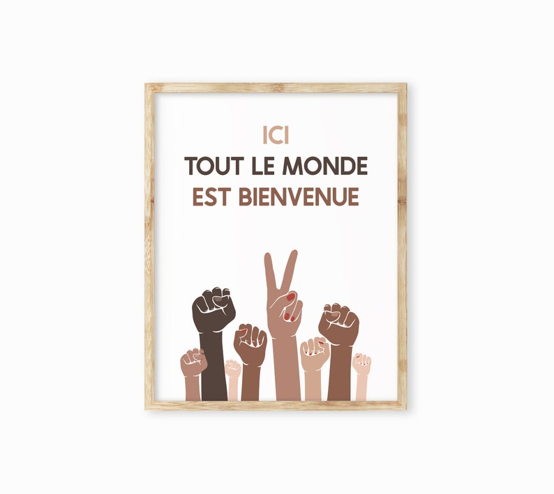 Ici Tout Le Monde Est Le Bienvenu Posterall Are Welcome Here - Etsy