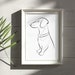Dachshund One Line Drawing,dachshund Portrait,dachshund Gift,dog One ...