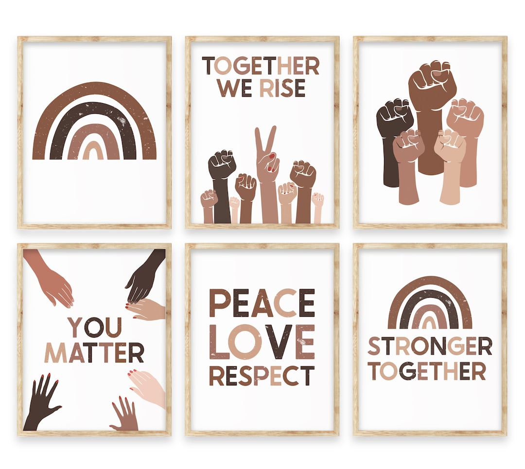 Equality Set of 6 Prints,equality Poster Bundle,human Equality Art ...