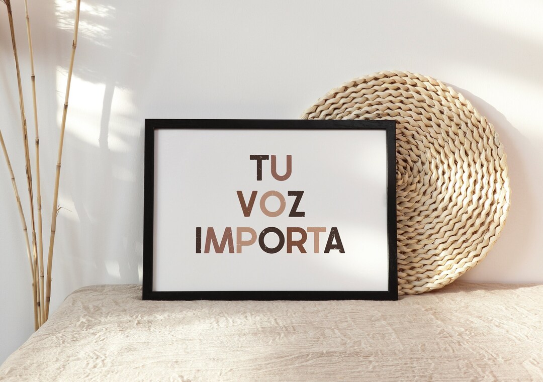 Tu Voz Importa Poster,spanish Classroom Print,diversity Inclusion ...