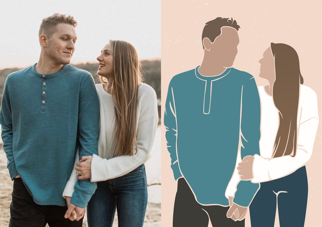 Boyfriend Portrait Custom,valentines Day Gift,custom Portrait Him ...