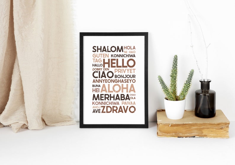 Hello in Different Languages,hello Printable Art,educational Classroom ...