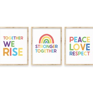 Classroom Poster Bundle,classroom Set of 3 Prints,rainbow Classroom ...