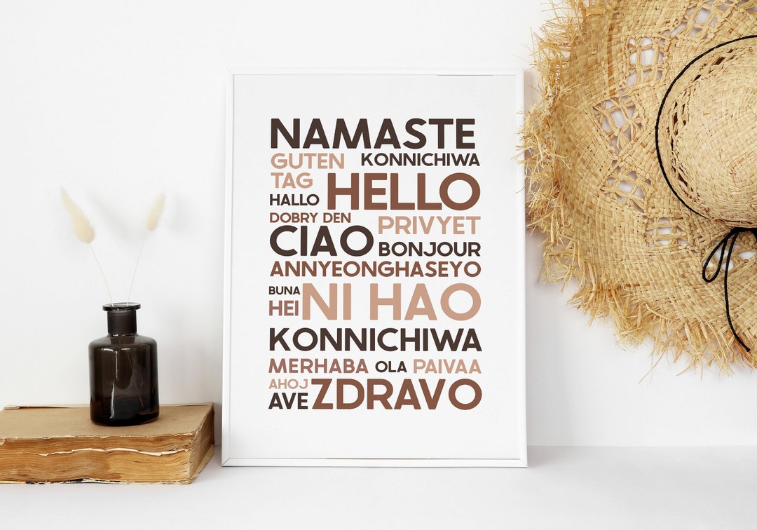 Hello in Different Languages,hello Printable Art,educational Classroom ...