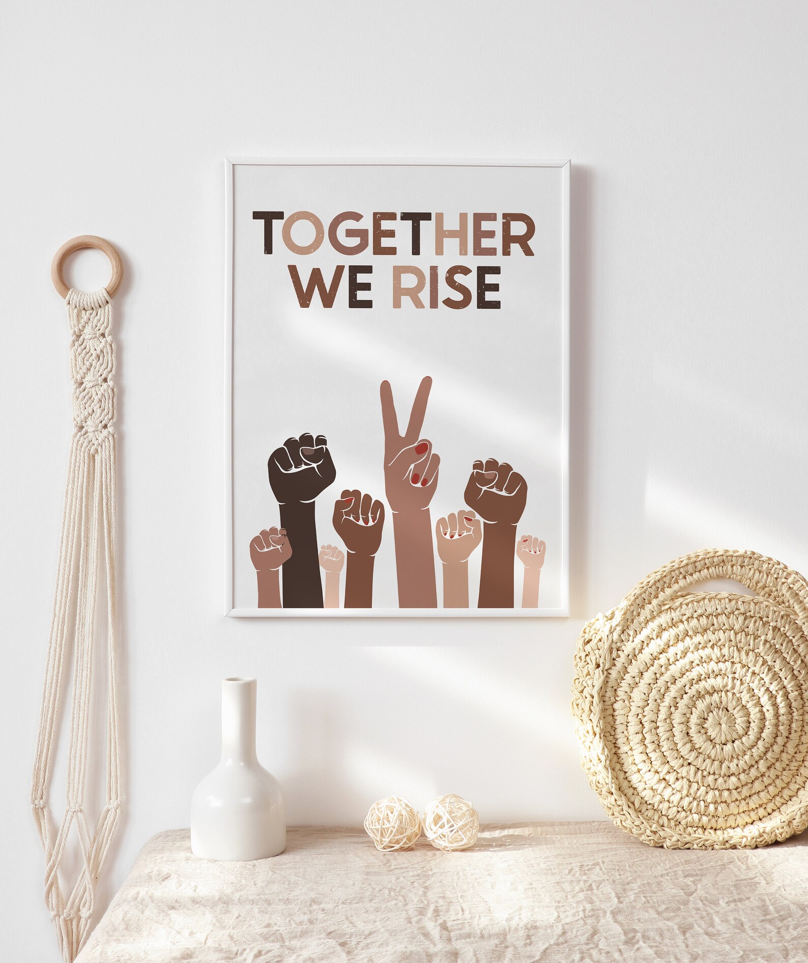 Together We Risehuman Equality Arthuman Diversity - Etsy