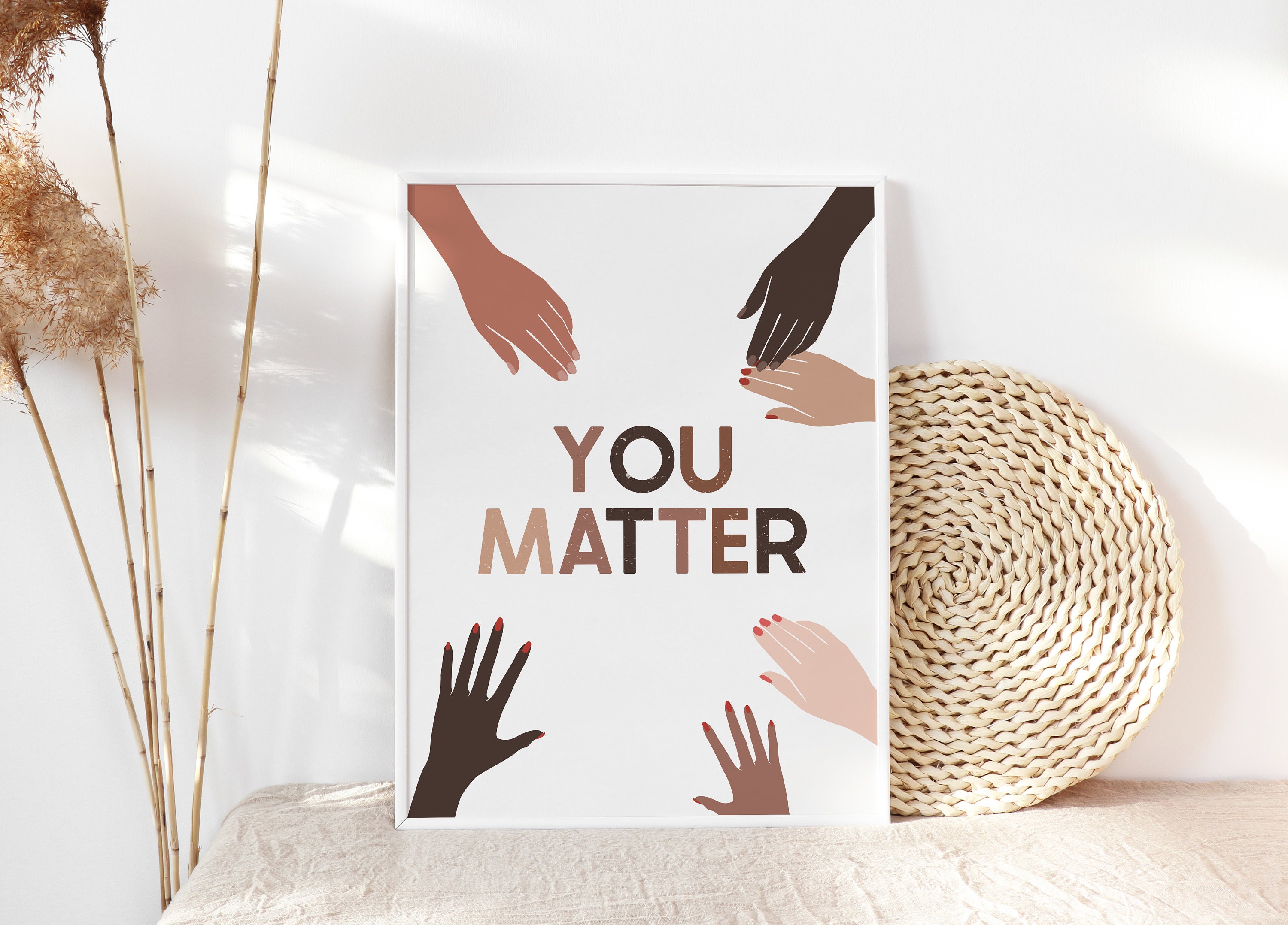 You Matter Poster,human Equality Art,inclusive Classroom Art,diversity ...