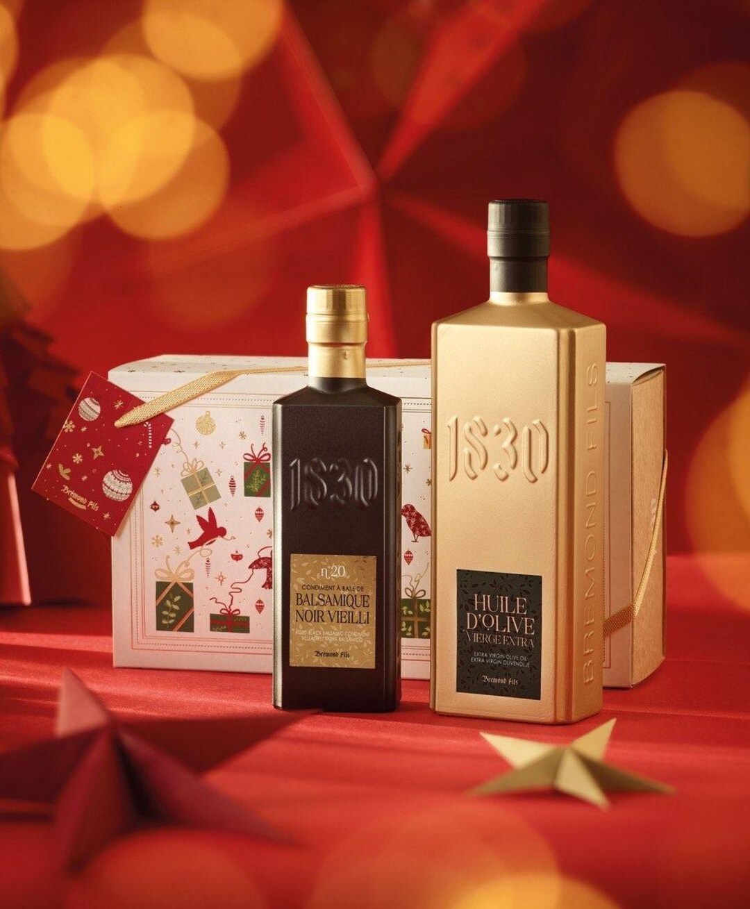 Festive Gift Box With Balsamic Vinegar and Olive Oil From Provence ...