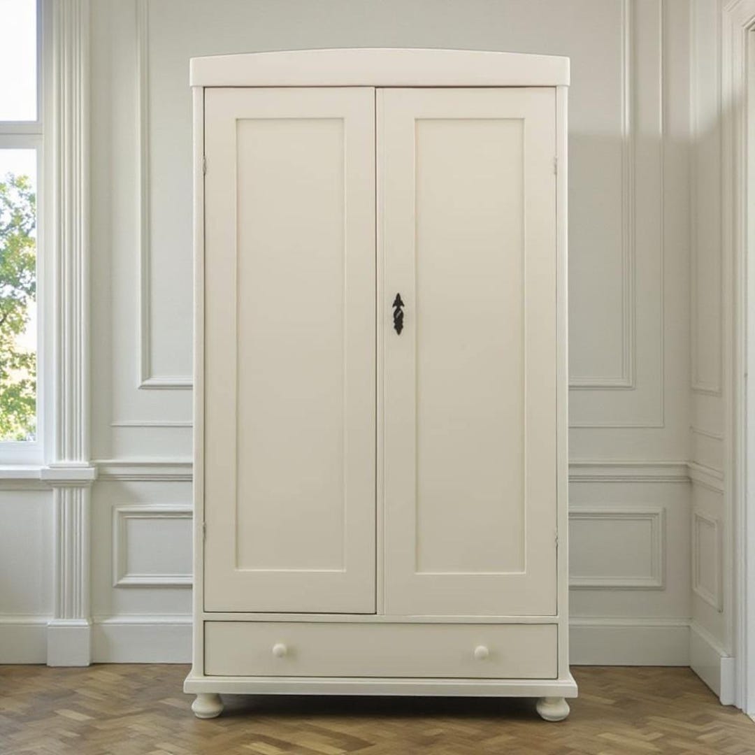Vintage Wardrobe | Country-style Wardrobe in Cream | Solid Wood ...