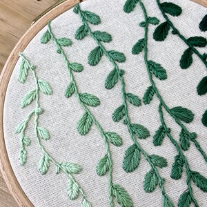 Tumbling Vines Embroidery Pattern, Beginner Design (PDF Pattern) - Etsy