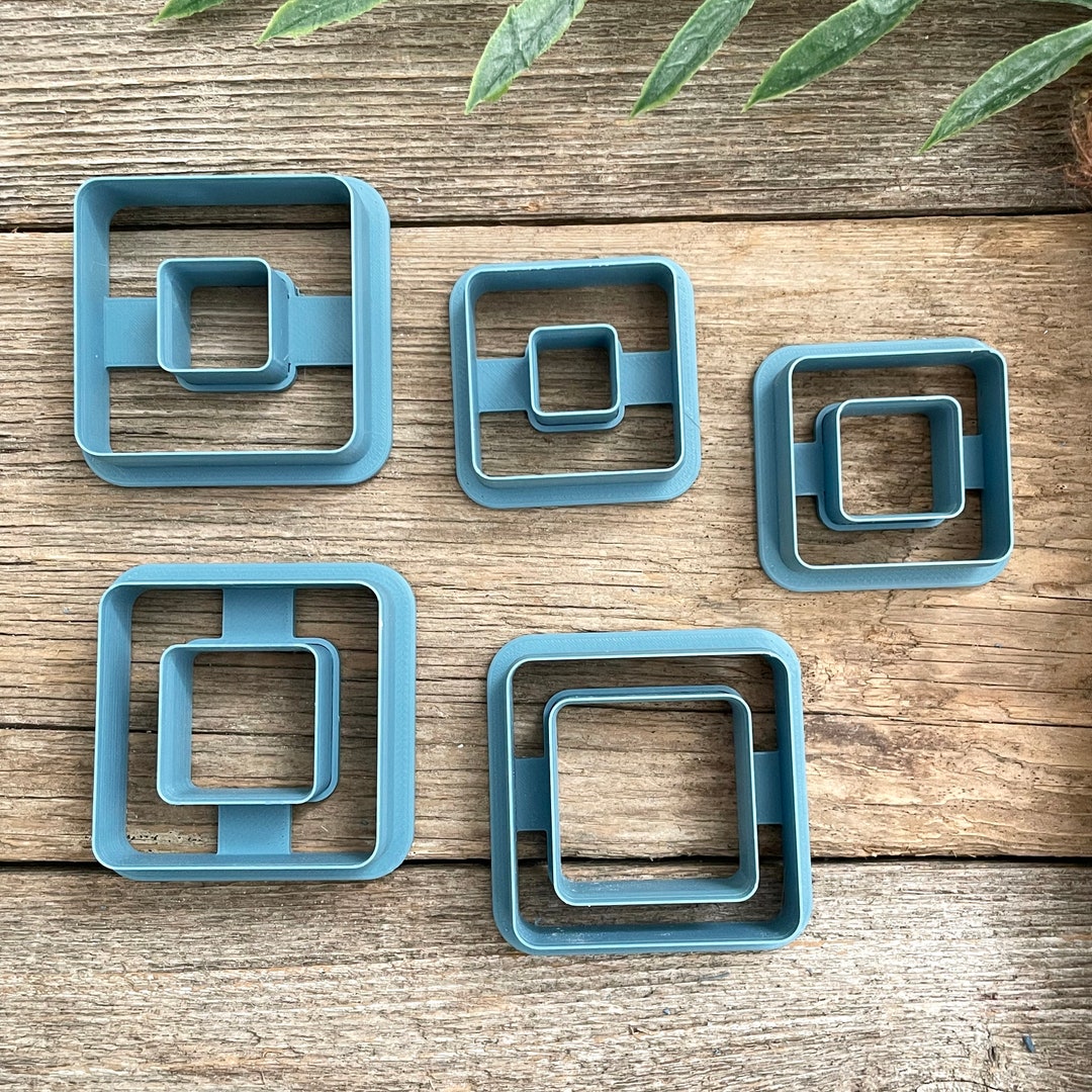 Rounded Square Donuts Polymer Clay Earring Cutter, Clay Mold, Jewellery Tool, Clay Cutters ...