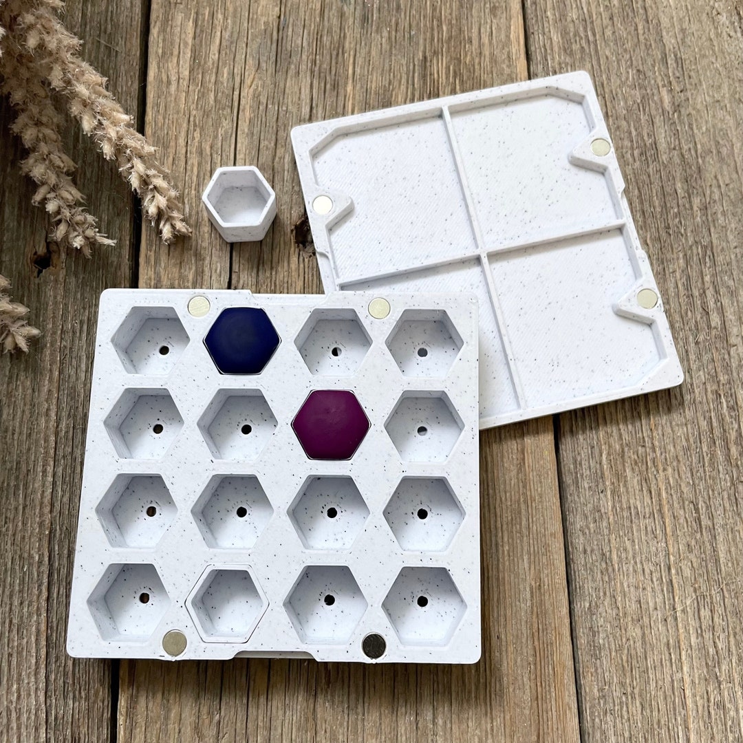 Large Hexagon Paint Pan Case, Half Pans, Quarter Pans, Hexagons ...