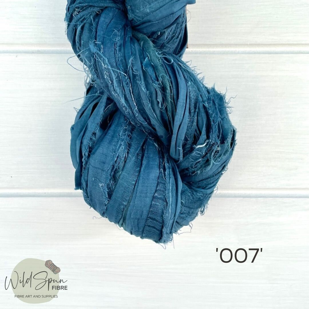 Embellishments Iris Recycled Sari Silk Ribbon Macrame Weaving Craft ...