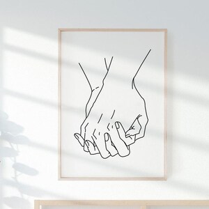 PRINTABLE Holding Hands Wall Art Above Bed Art Holding Hands - Etsy