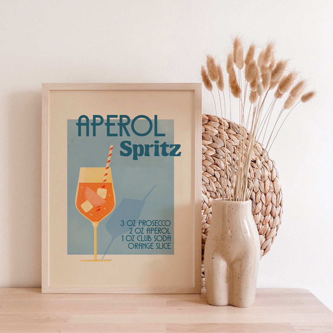 Aperol Spritz Print Bar Cart Prints Alcohol Prints Cocktail - Etsy