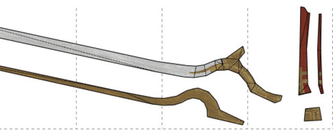 Falchion Sword Pepakura - Foam - Etsy