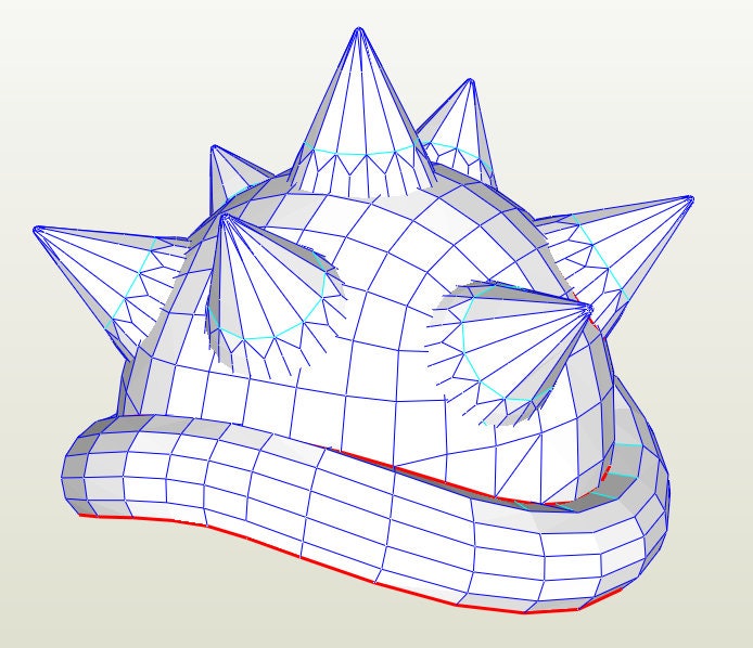 Spiny Hat Pepakura - Foam - Etsy