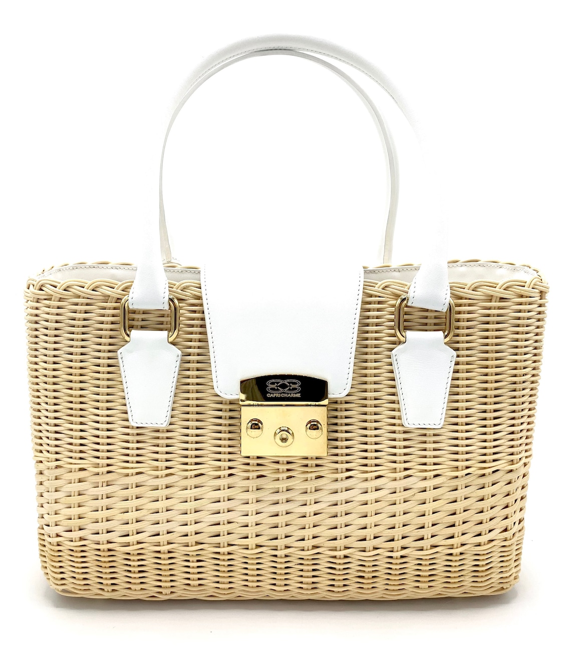 Saint Barth Tote Bag in Natural Wicker/white - Etsy