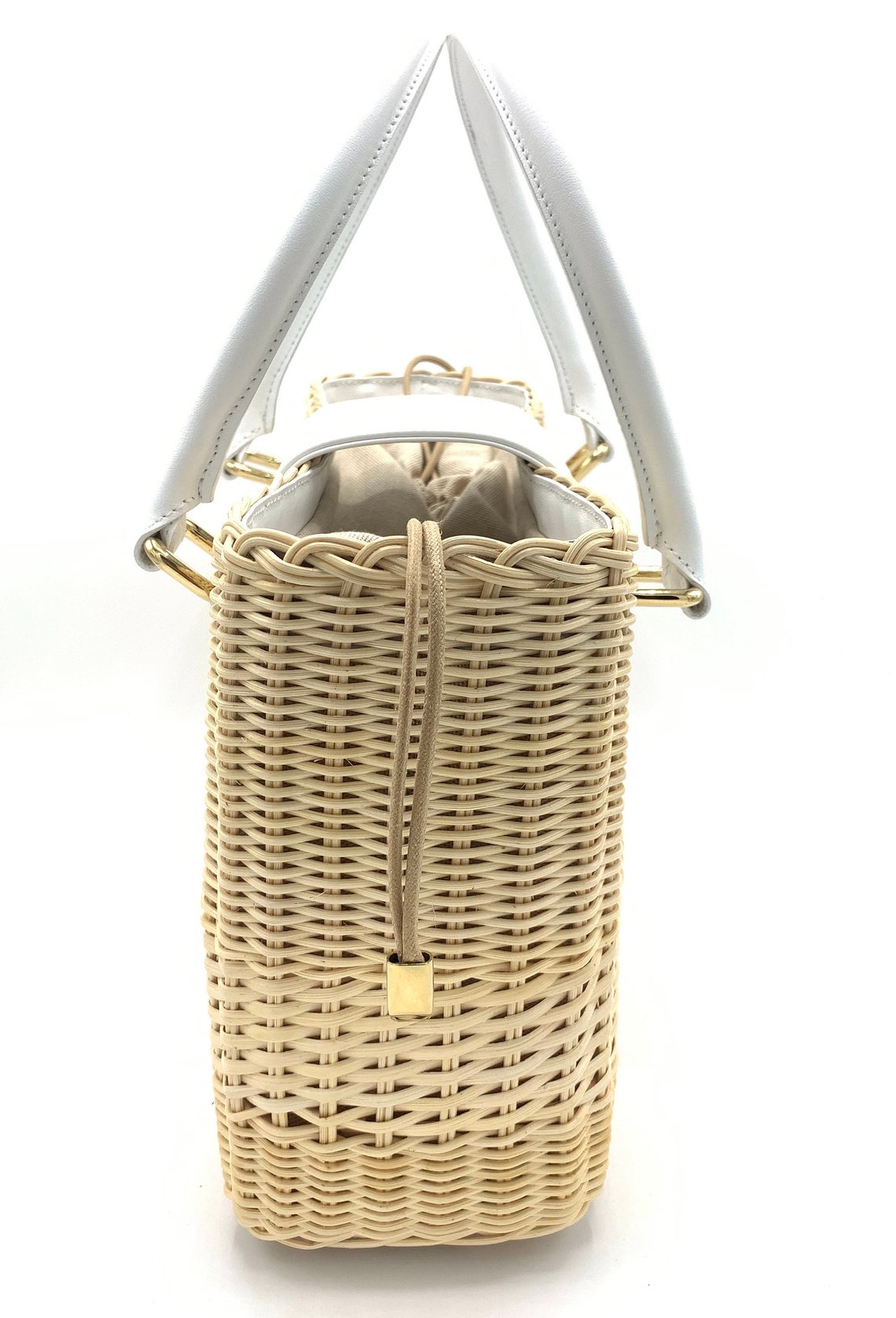 Saint Barth Tote Bag in Natural Wicker/white - Etsy