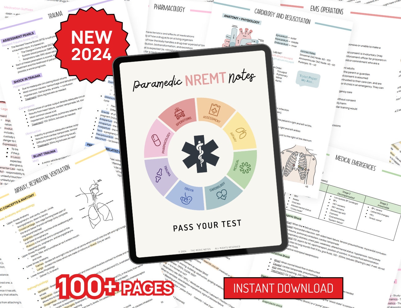 The NREMT-P Study Guide, the Perfect Study Guide for Paramedic School ...