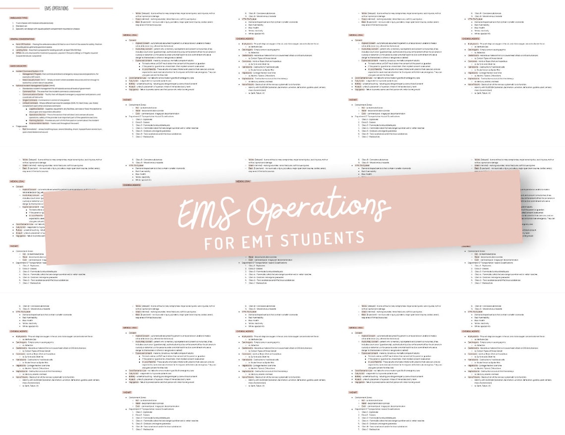 EMS Operations EMS Study Guide, the Perfect Study Guide for Emt School ...
