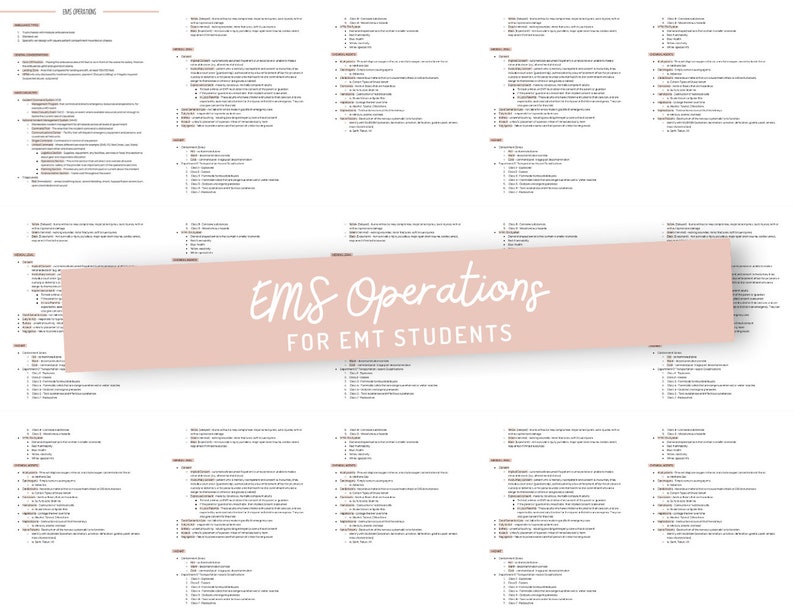 EMS Operations EMS Study Guide, the Perfect Study Guide for Emt School ...