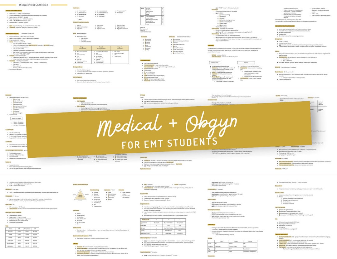 Medical/obgyn EMS Study Guide, the Perfect Study Guide for Emt School ...
