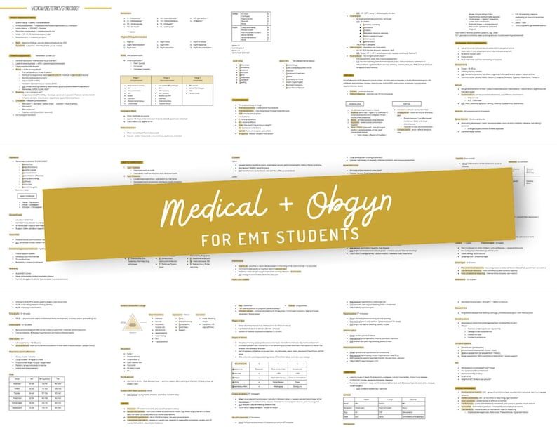 Medical/obgyn EMS Study Guide, the Perfect Study Guide for Emt School ...