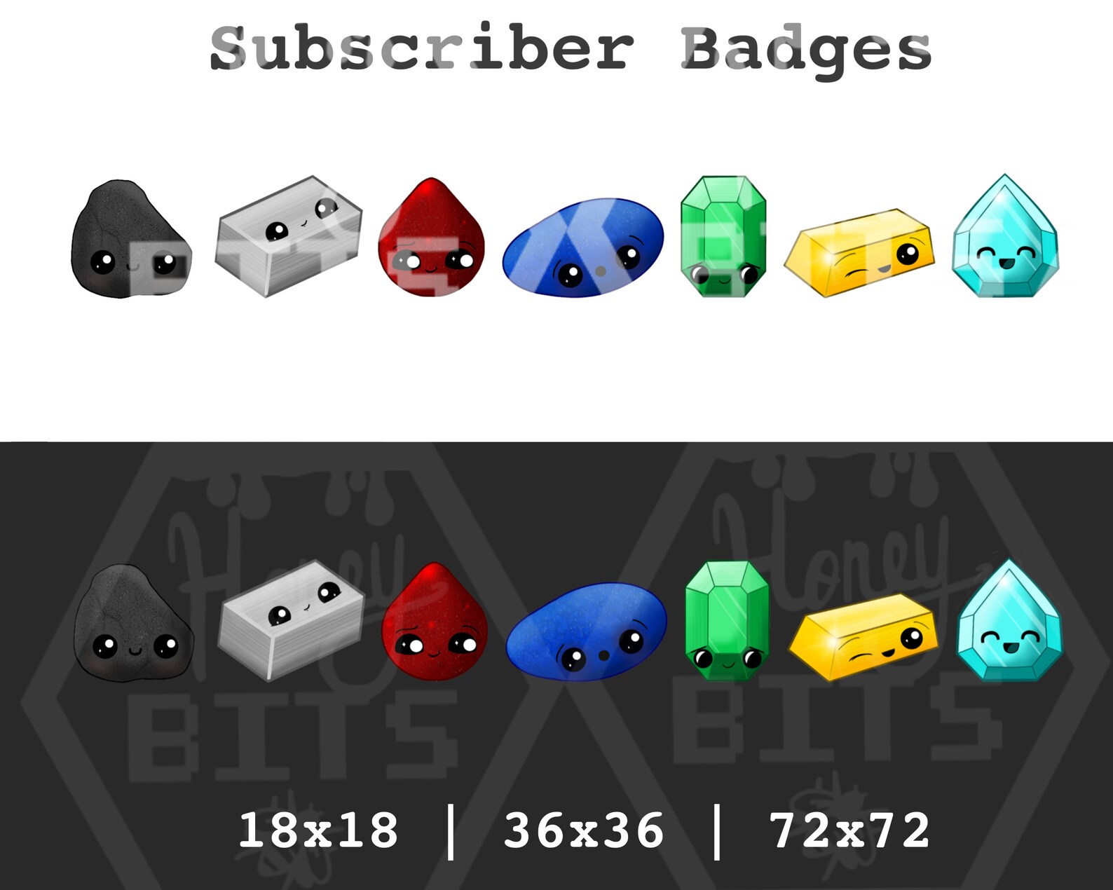 Cute Minecraft Inspired Sub-badge Pack NOT A PHYSICAL ITEM - Etsy