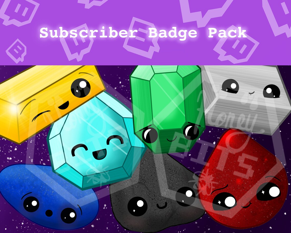 Cute Minecraft Inspired Sub-badge Pack [NOT A PHYSICAL ITEM] - Etsy