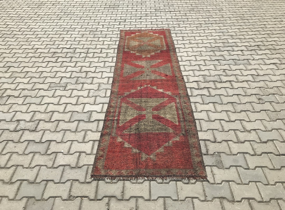 Turkish Runner 3x10, Oushak Runner 3x10, Handmade Rug 3x10, Hallway Rug ...