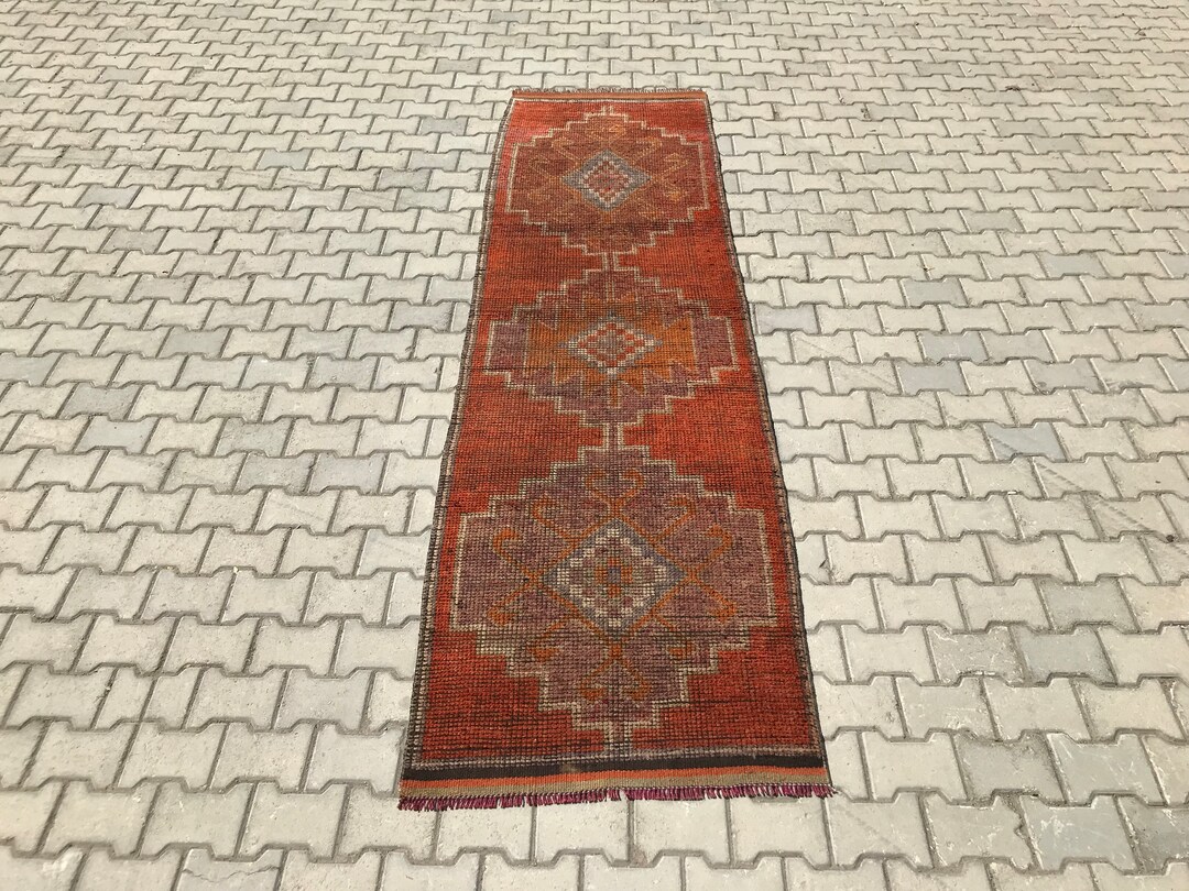 3.1 X 10.6 Ft, Turkish Runner 3x10, Oushak Runner 3x10, Vintage Runner ...