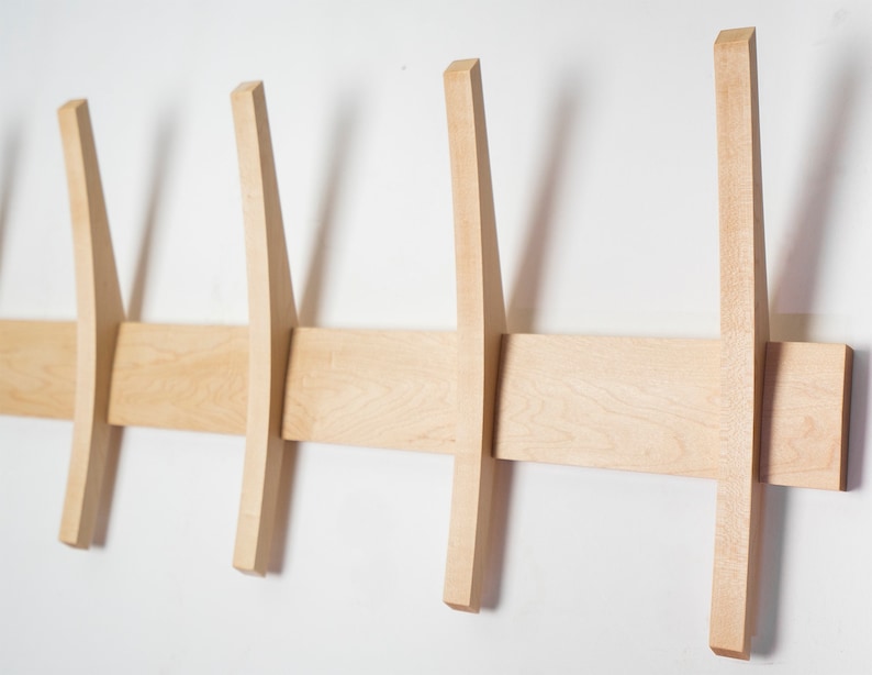 Modern Wooden Coat Rack Mid Century Style - Etsy