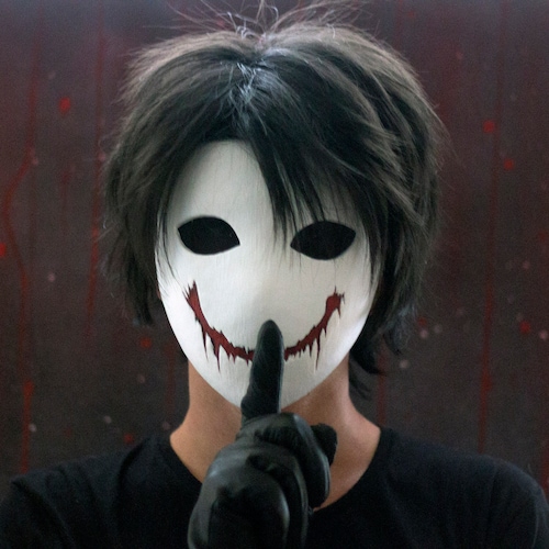 Kagekao Mask black Smile Inspired for Cosplay - Etsy
