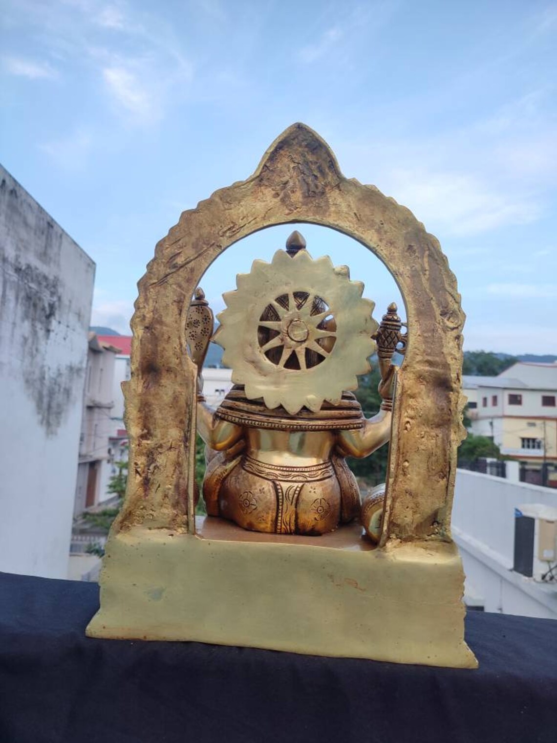 Ganesha Statue 42 cms Lord Ganesha Statue Brass Singhasan | Etsy