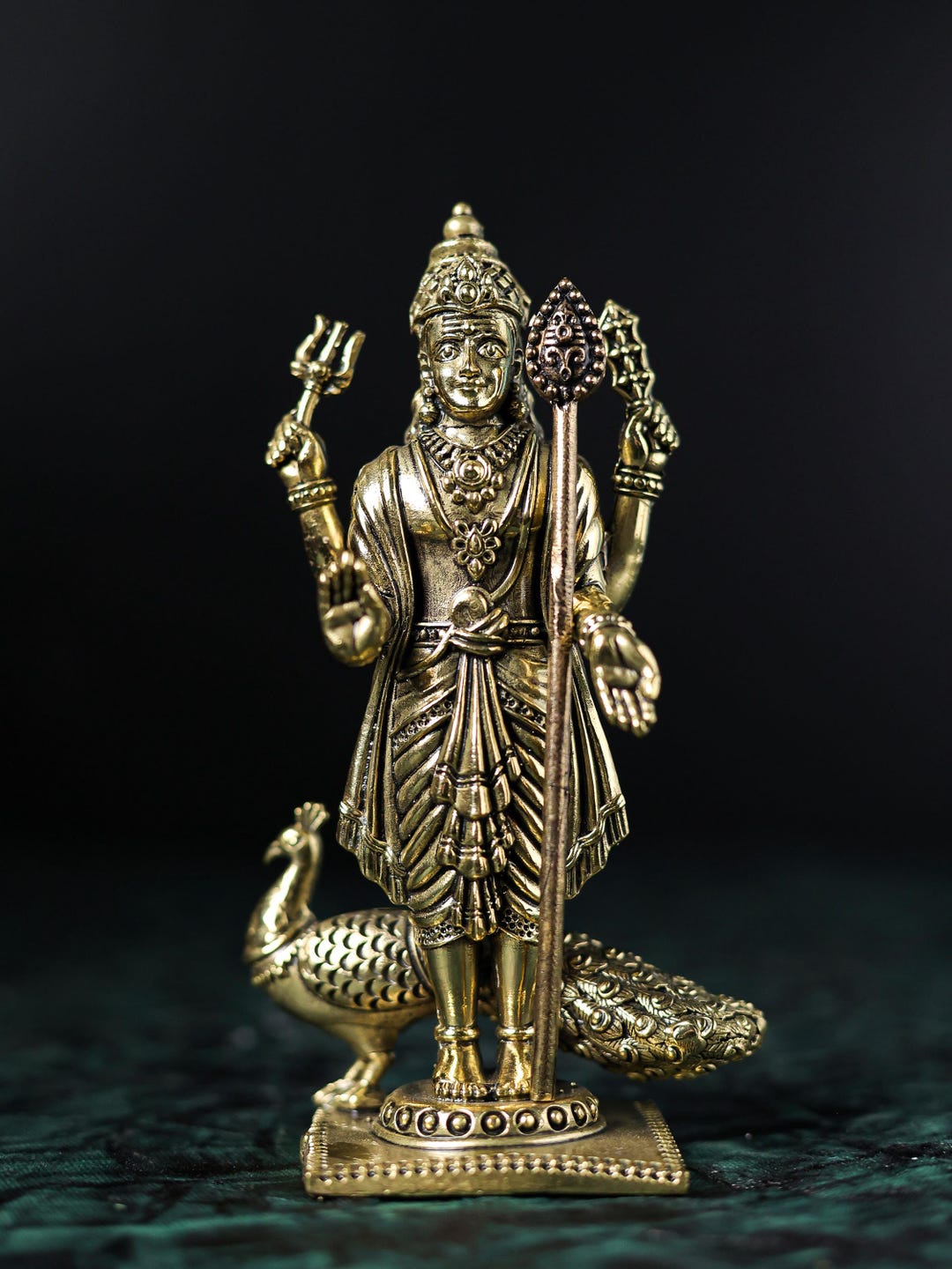 Murugan Statue - 6 Inch | Divine Guardian | Handcrafted Premium Brass ...