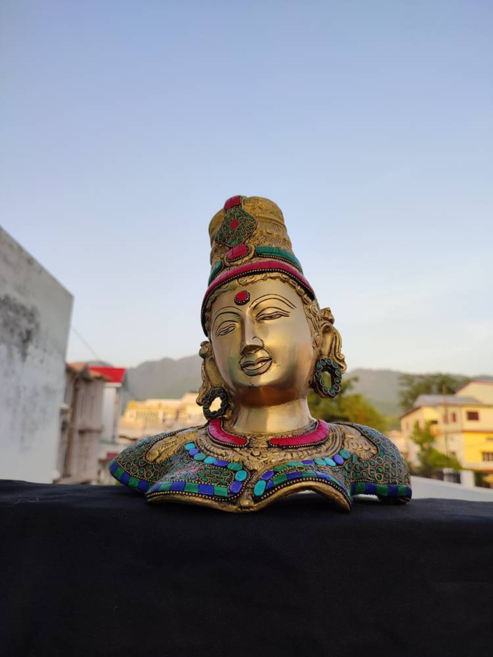 Parvati Bust Parvati Head Statue Brass Parvati Deities - Etsy