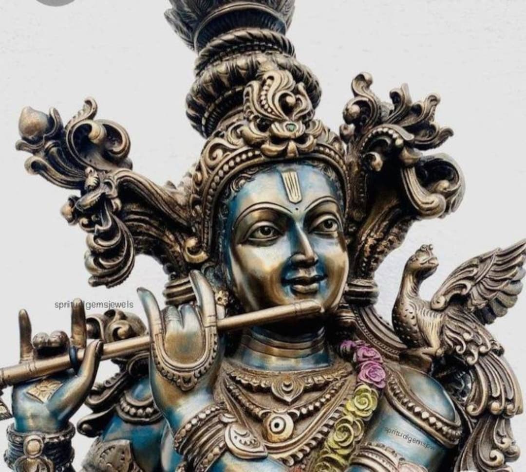 Krishna Statue , 30 Inch Lord Krishna , Standing Krishna , Flute ...
